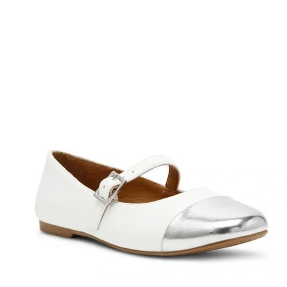 DV by Dolce Vita | Shoes | Nwot White And Silver Mary Jane Shoes By Dv ...